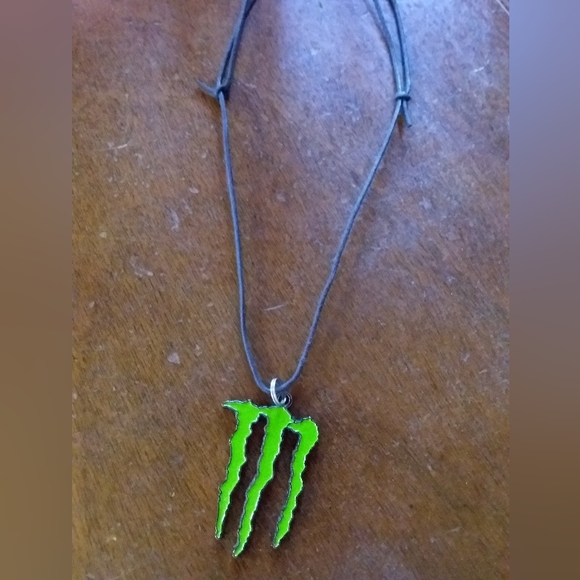 monster | Accessories | Monster Energy Green Logo Necklace | Poshmark
